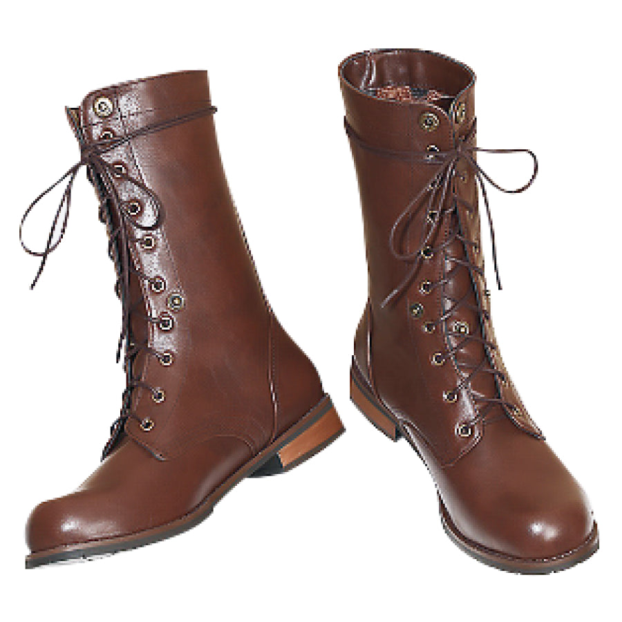 Men's High-Cut Lace-up Martin Boots Vintage Military Boot – Wanda Supply