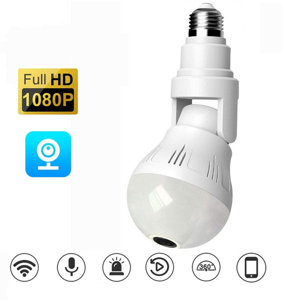 Wifi Panorama Hidden Camera Light Bulb Security Camera CCTV Video Wire ...