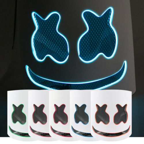 Halloween LED Marshmello Mask with Three Different Lighting Modes Full ...